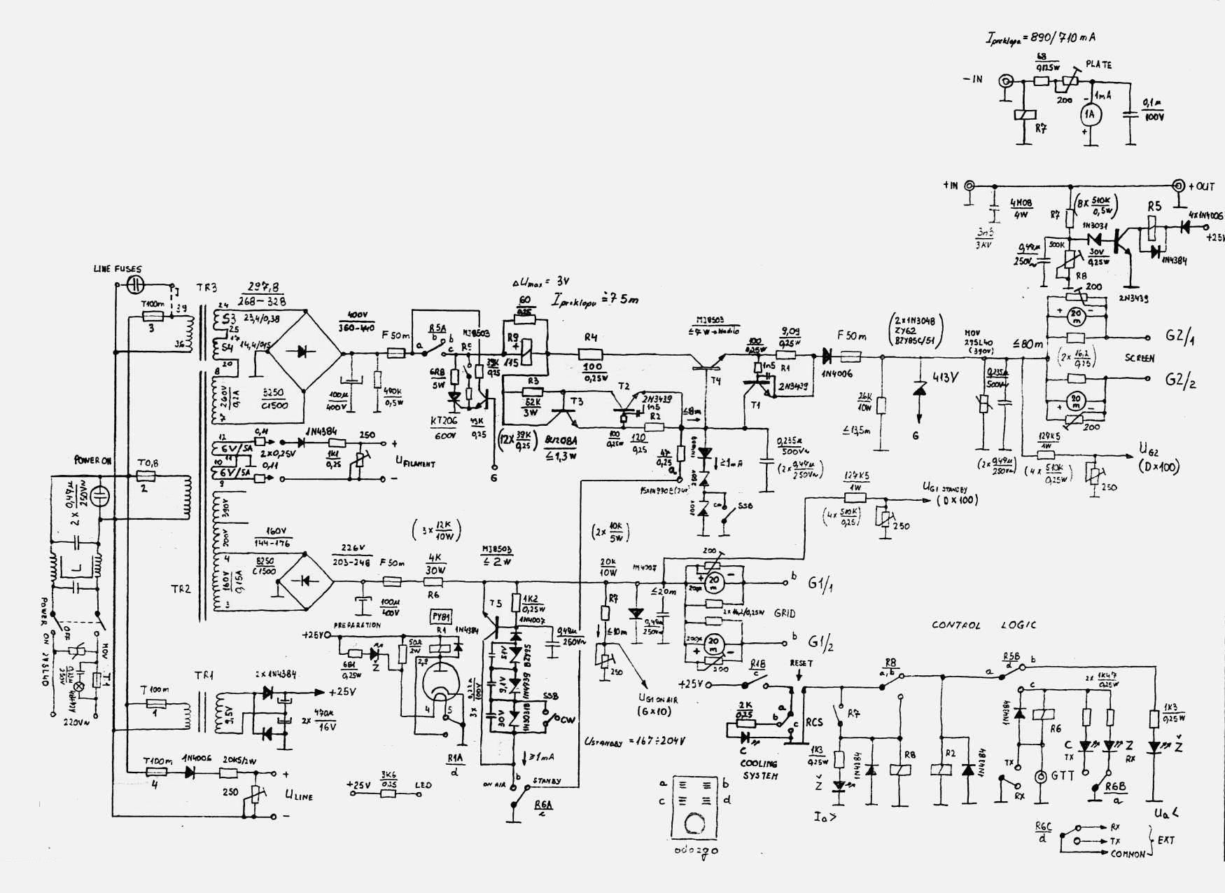 "Low" voltage power supply & Control logic - electric diagram